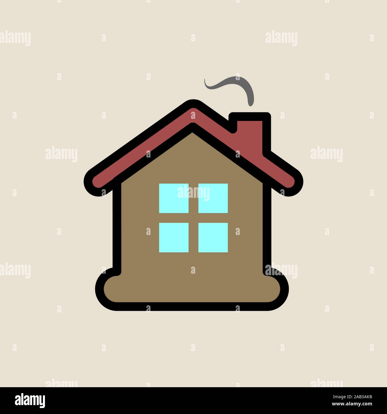 House icon simple flat style Christmas symbol Stock Vector Image & Art ...