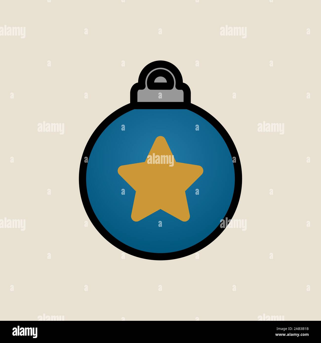 Christmas tree toy star icon simple flat style Christmas symbol Stock ...