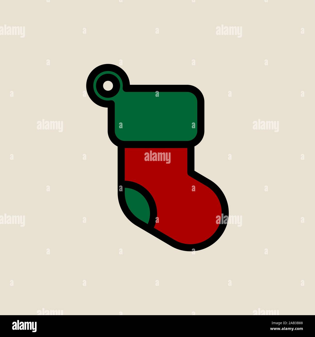 Christmas socks icon simple flat style Christmas symbol Stock Vector Image & Art - Alamy
