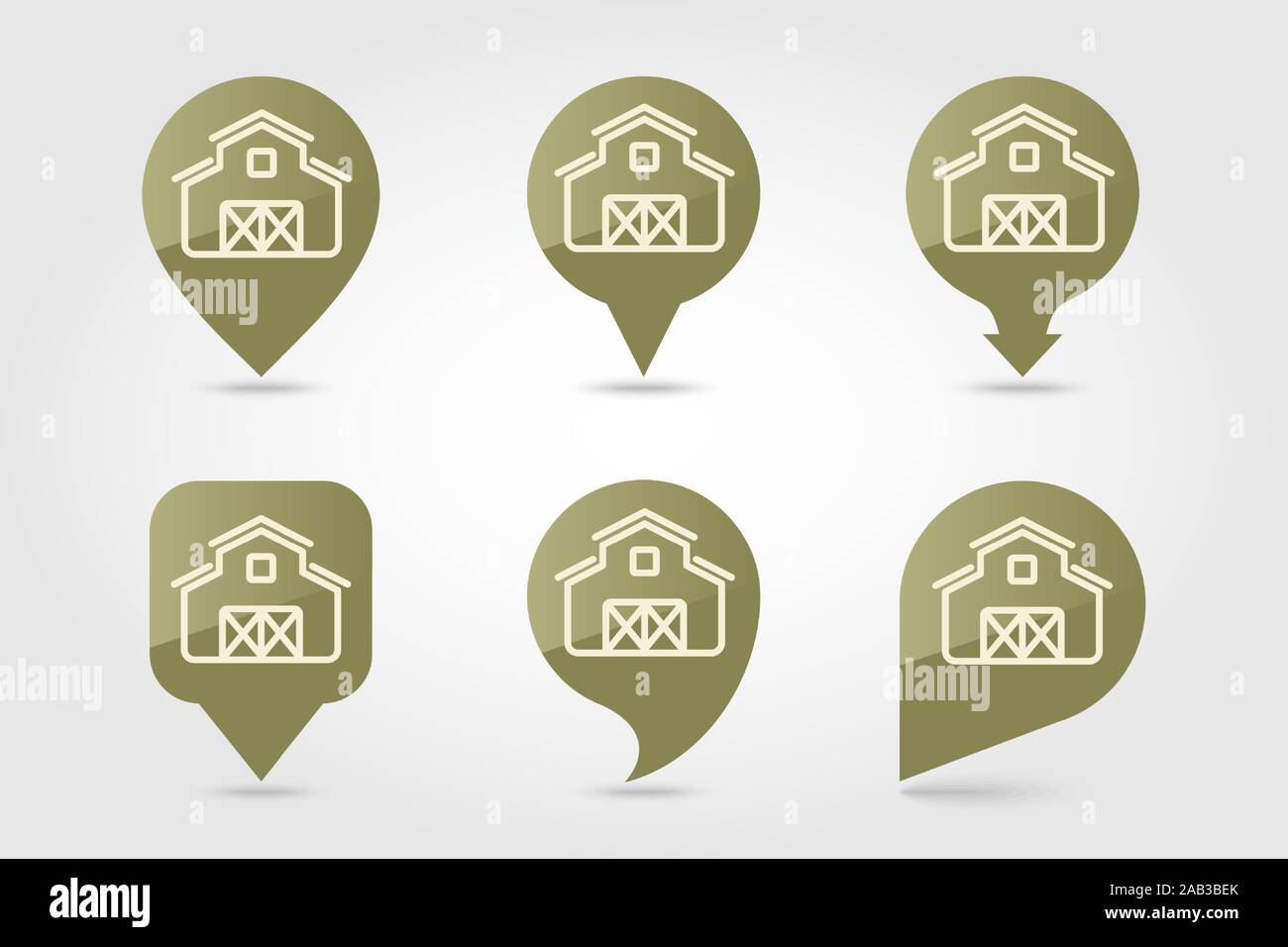 Barn pin map icon. Farm animal Map pointer. Map marker. Graph symbol ...
