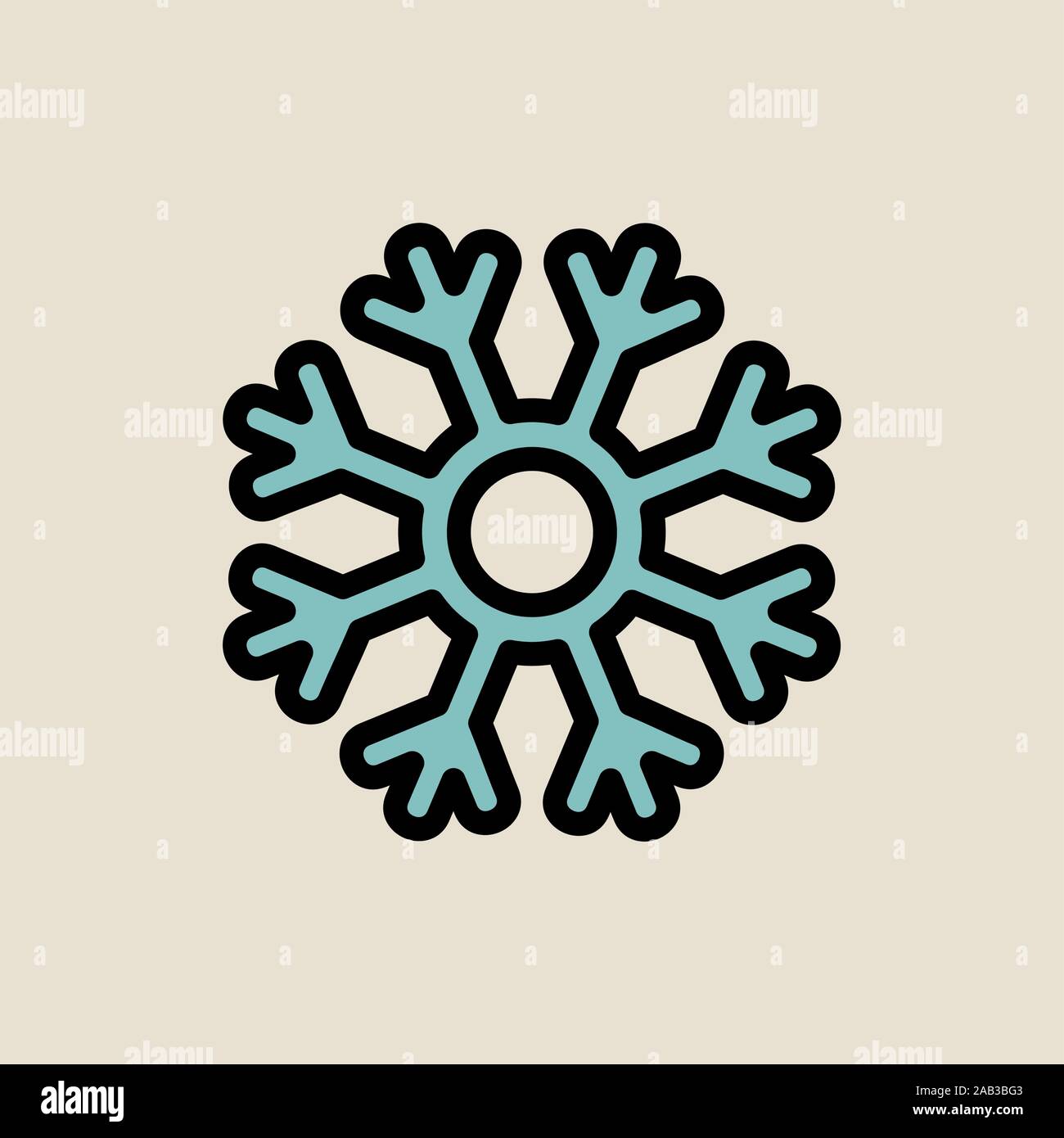 Snowflake symbol vector vectors hi-res stock photography and images - Alamy