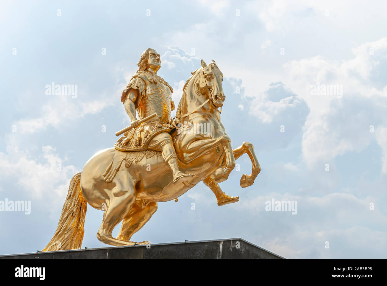 Golden Rider, Golden Gilded equestrian statue of King August the Great ...
