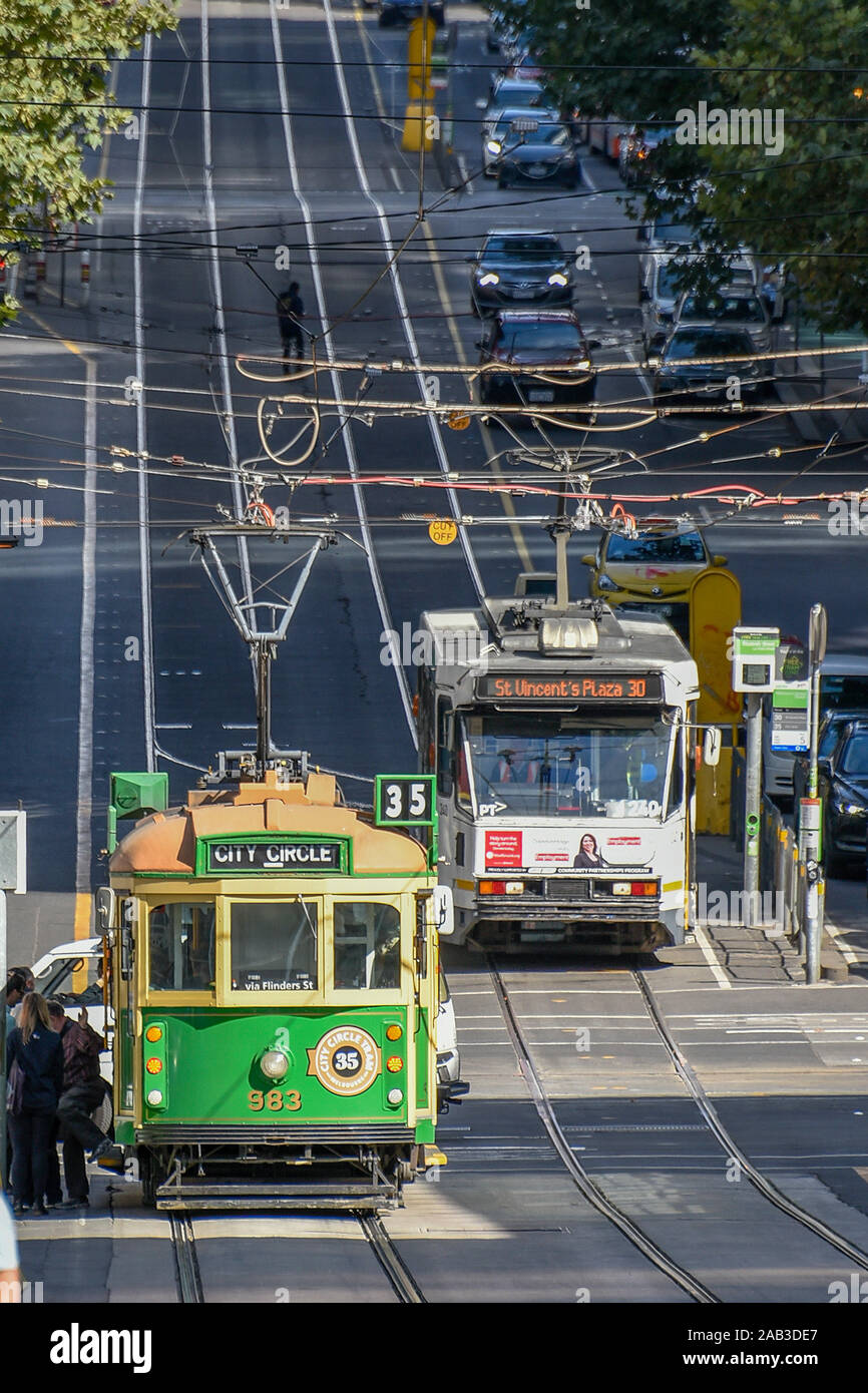 Australia, Victoria, Melbourne, April 11, 2019 - Melbourne City Circle ...