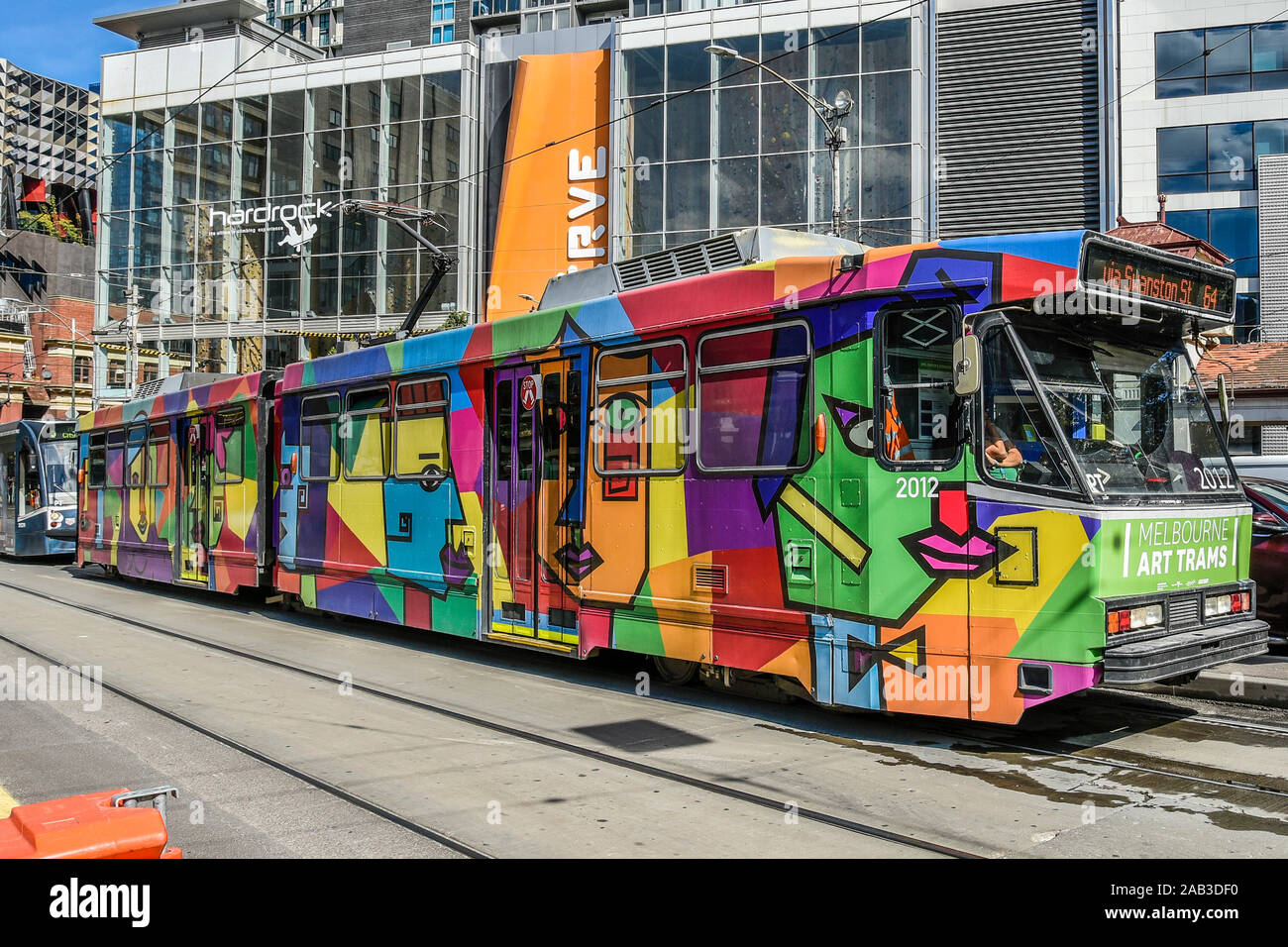Australia, Victoria, Melbourne, April 11, 2019 - Melbourne Arts Tram ...