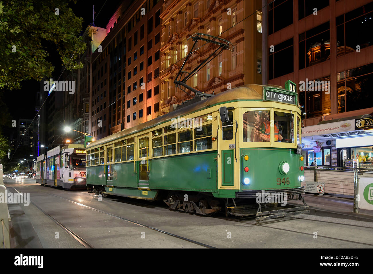 Australia, Victoria, Melbourne, April 11, 2019 - Melbourne City Circle ...