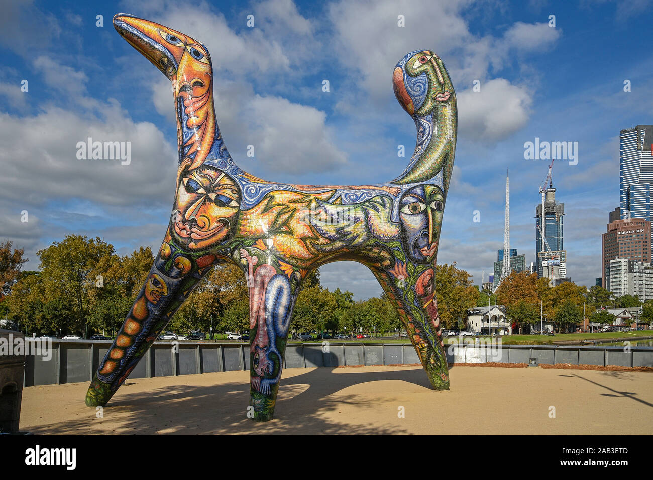 Australia, Victoria, Melbourne, April 11, 2019 - Set across the bank of ...