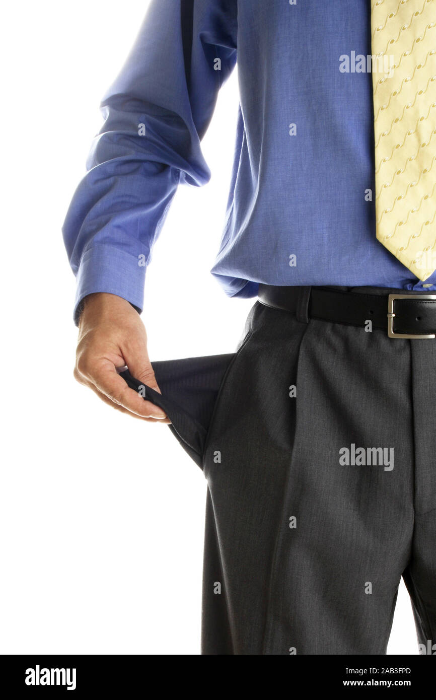 Pleite (Leere Taschen Stock Photo - Alamy