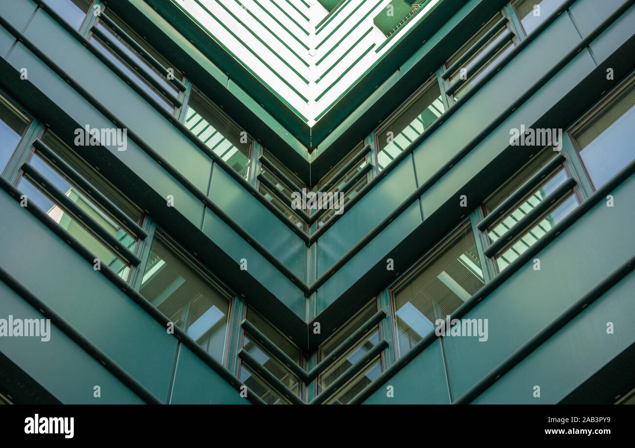 Modern European building. Suburb of Paris, France. Abstract ...