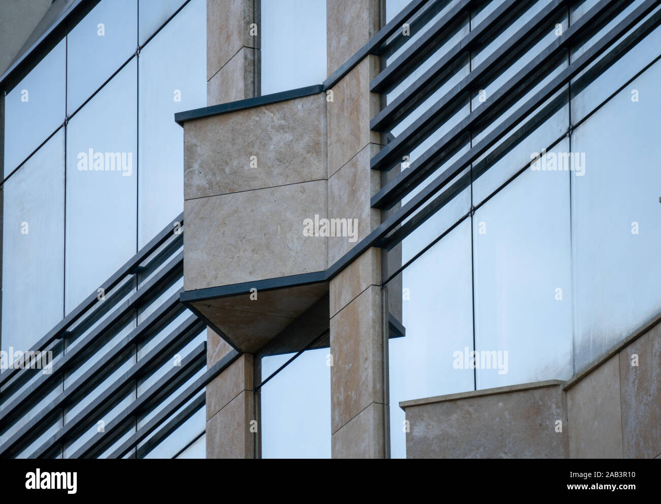 Modern European building. Suburb of Paris, France. Abstract ...