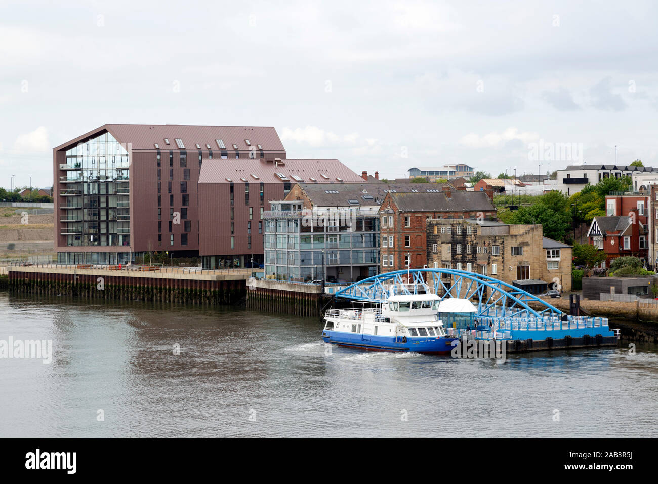 The ferry terminal at North Shields, England. The Tyne Ferry runs ...