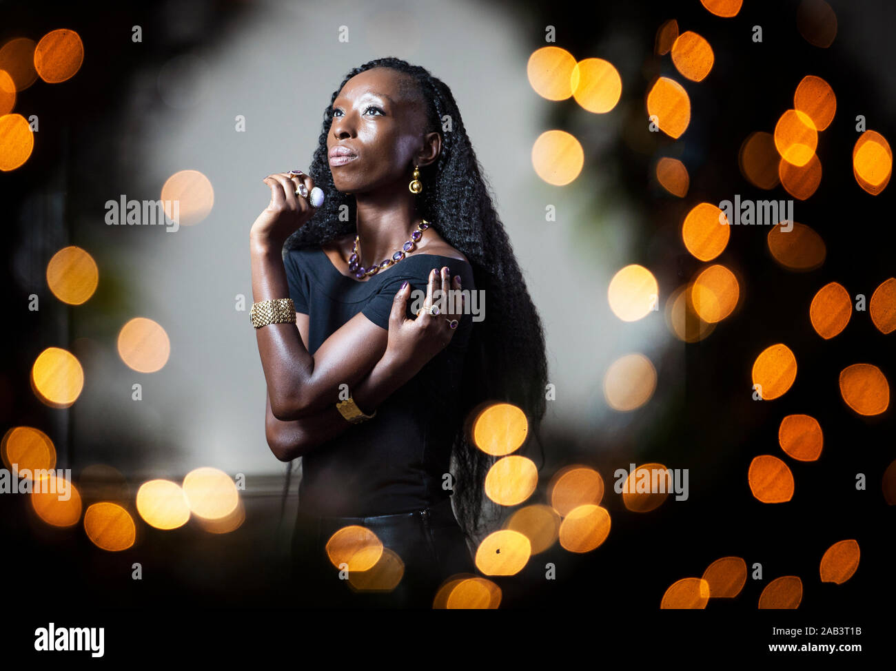 Supermodel Eunice Olumide models a range of jewellery including a 19th ...