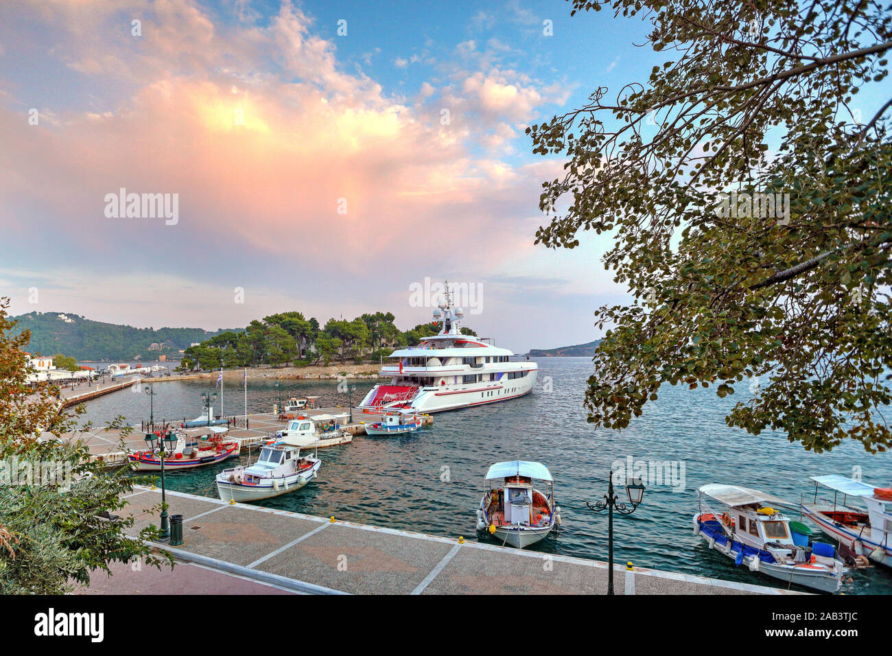 Skiathos old port hi-res stock photography and images - Alamy