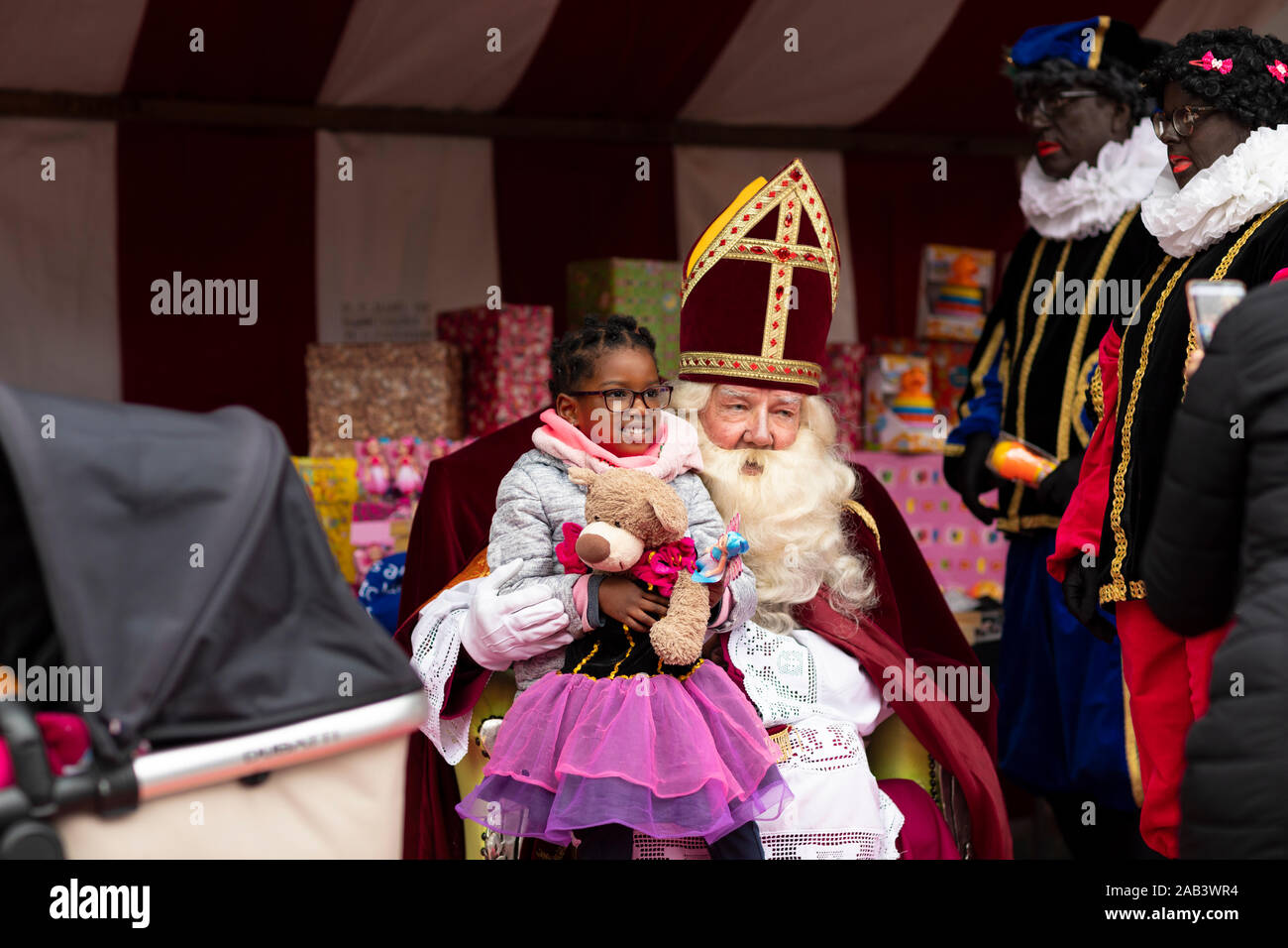 Eindhoven, The Netherlands, November 23rd 2019. Sinterklaas wearing his ...