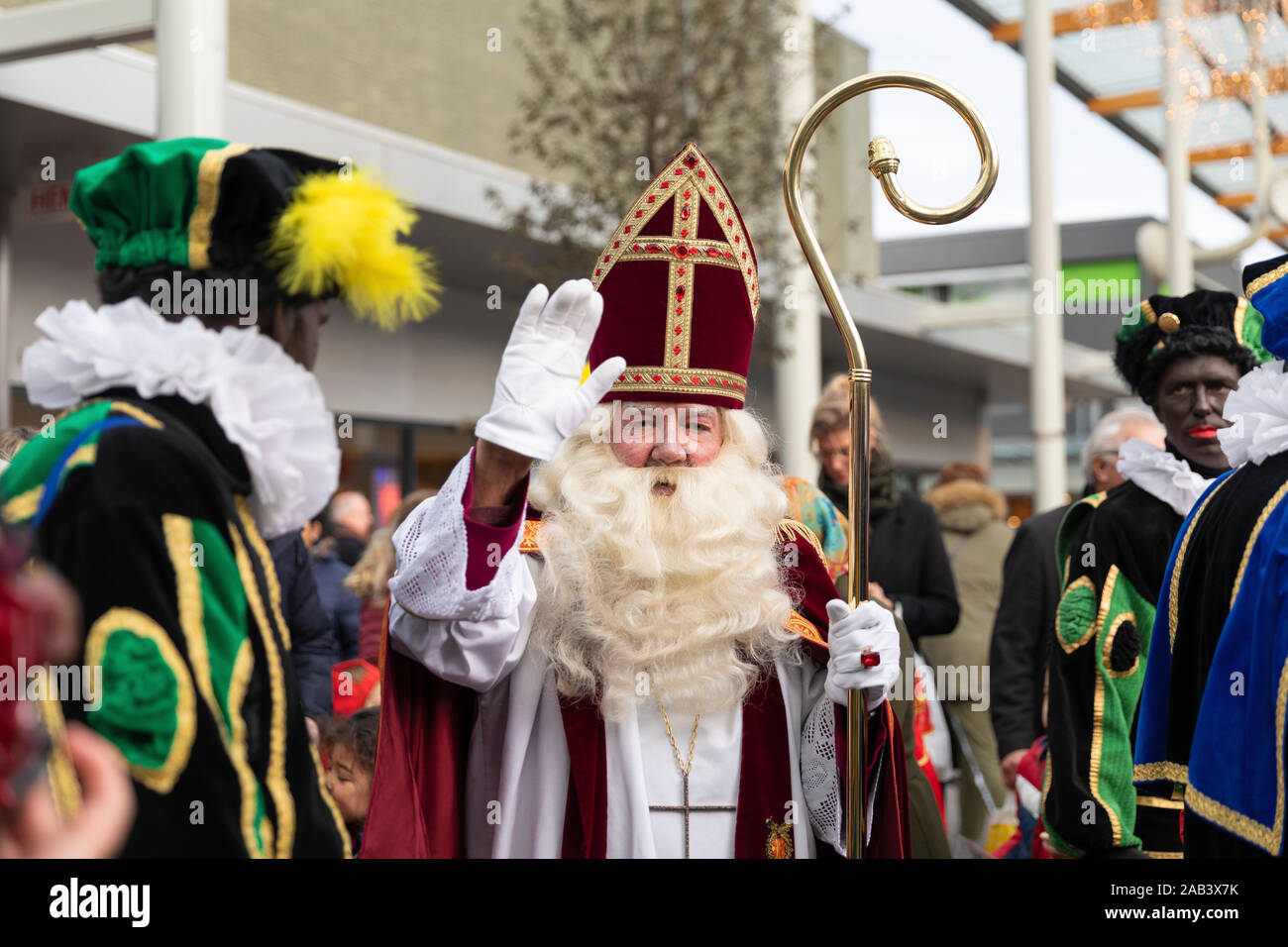Eindhoven, The Netherlands, November 23rd 2019. Sinterklaas wearing his ...