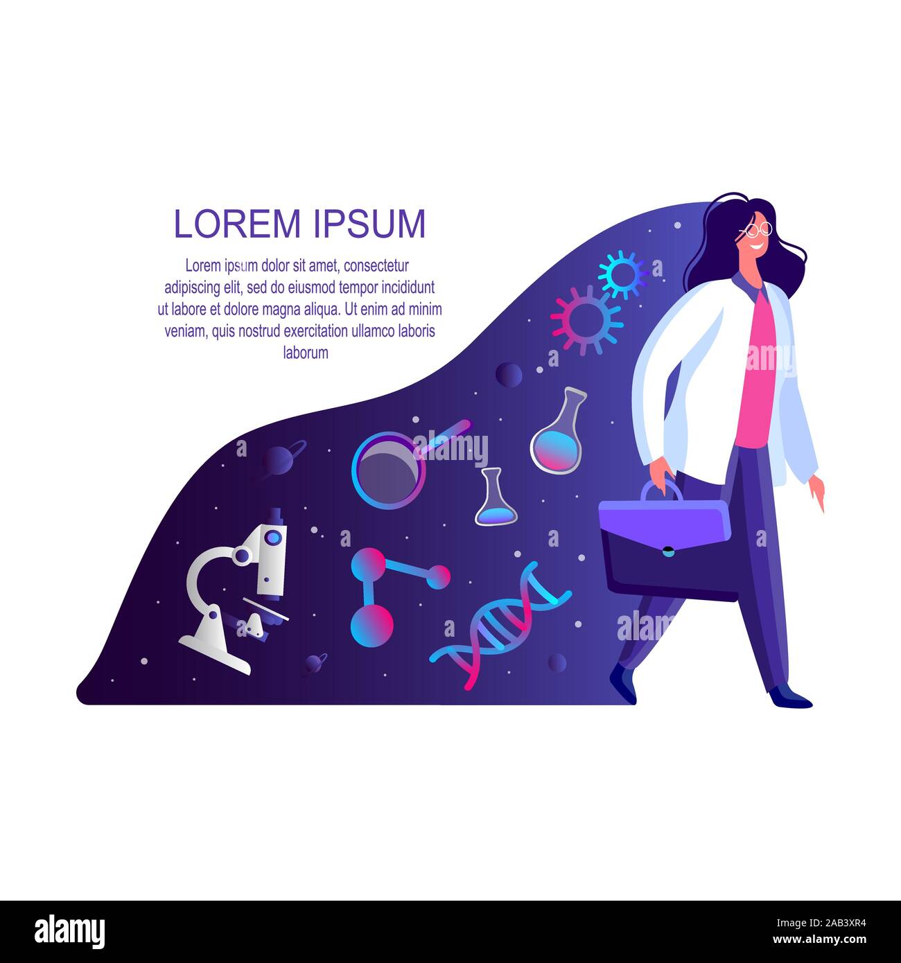 Lab scientist Stock Vector Images - Alamy