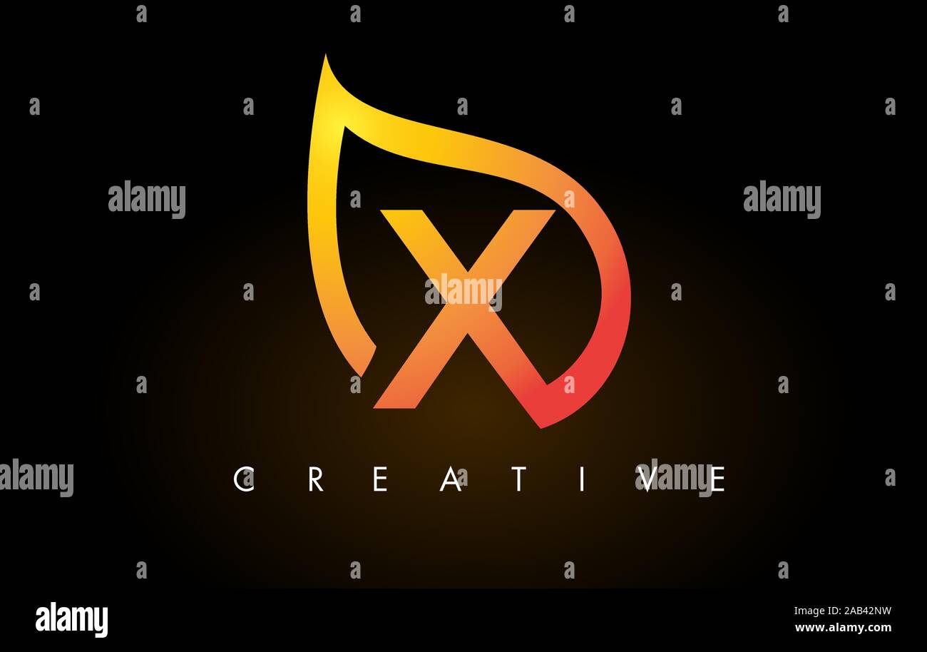 X leaf logo vector vectors hi-res stock photography and images - Alamy