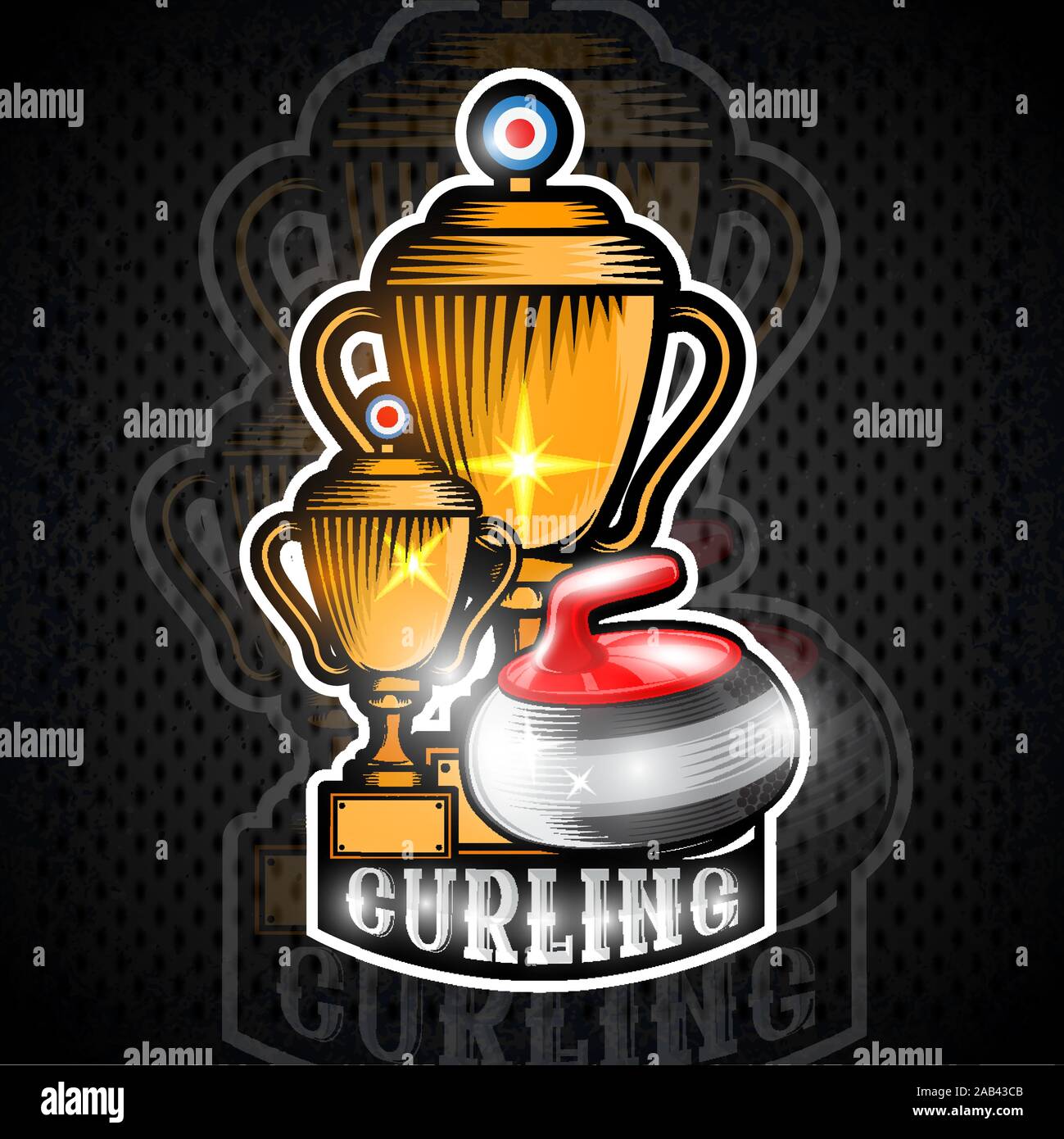 Curling logo hi-res stock photography and images - Alamy