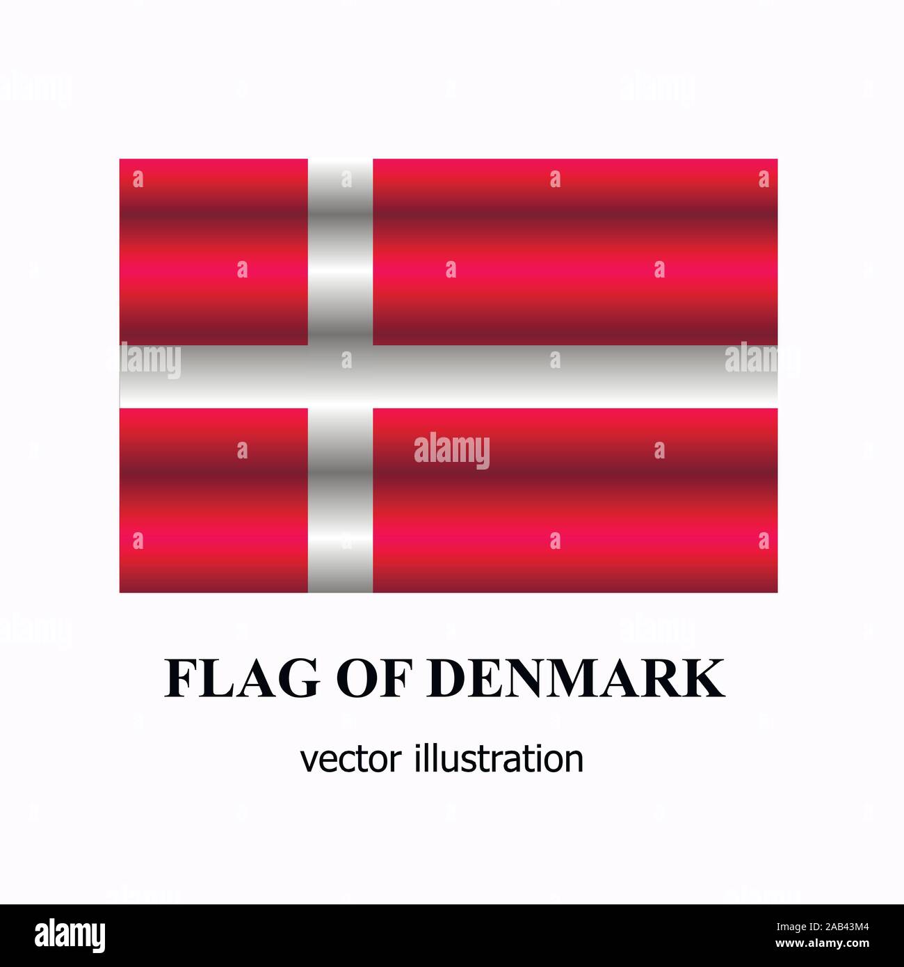 Banner with flag of Denmark. Colorful button with flag for design ...