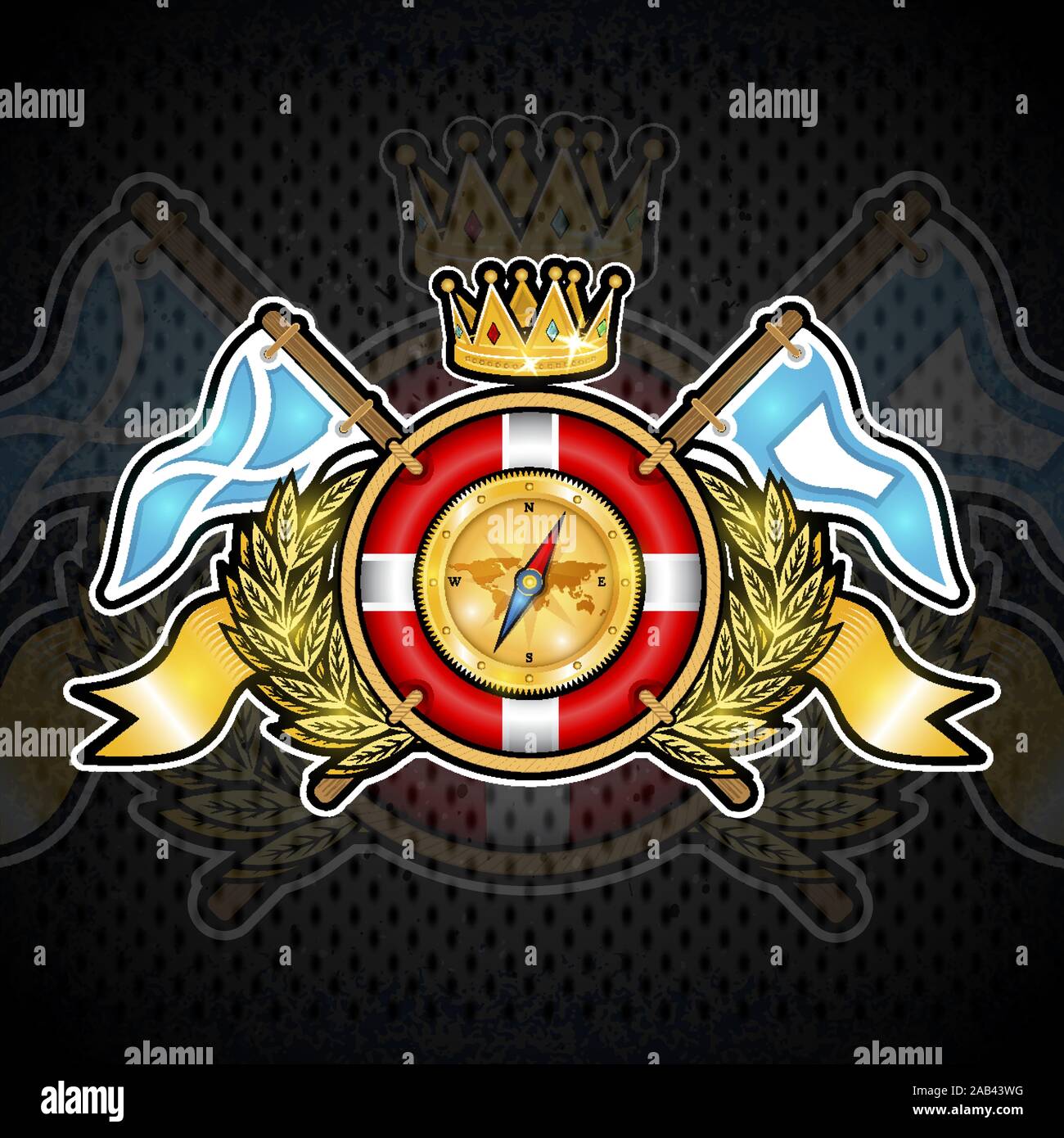 Golden crown flags Stock Vector Images - Alamy