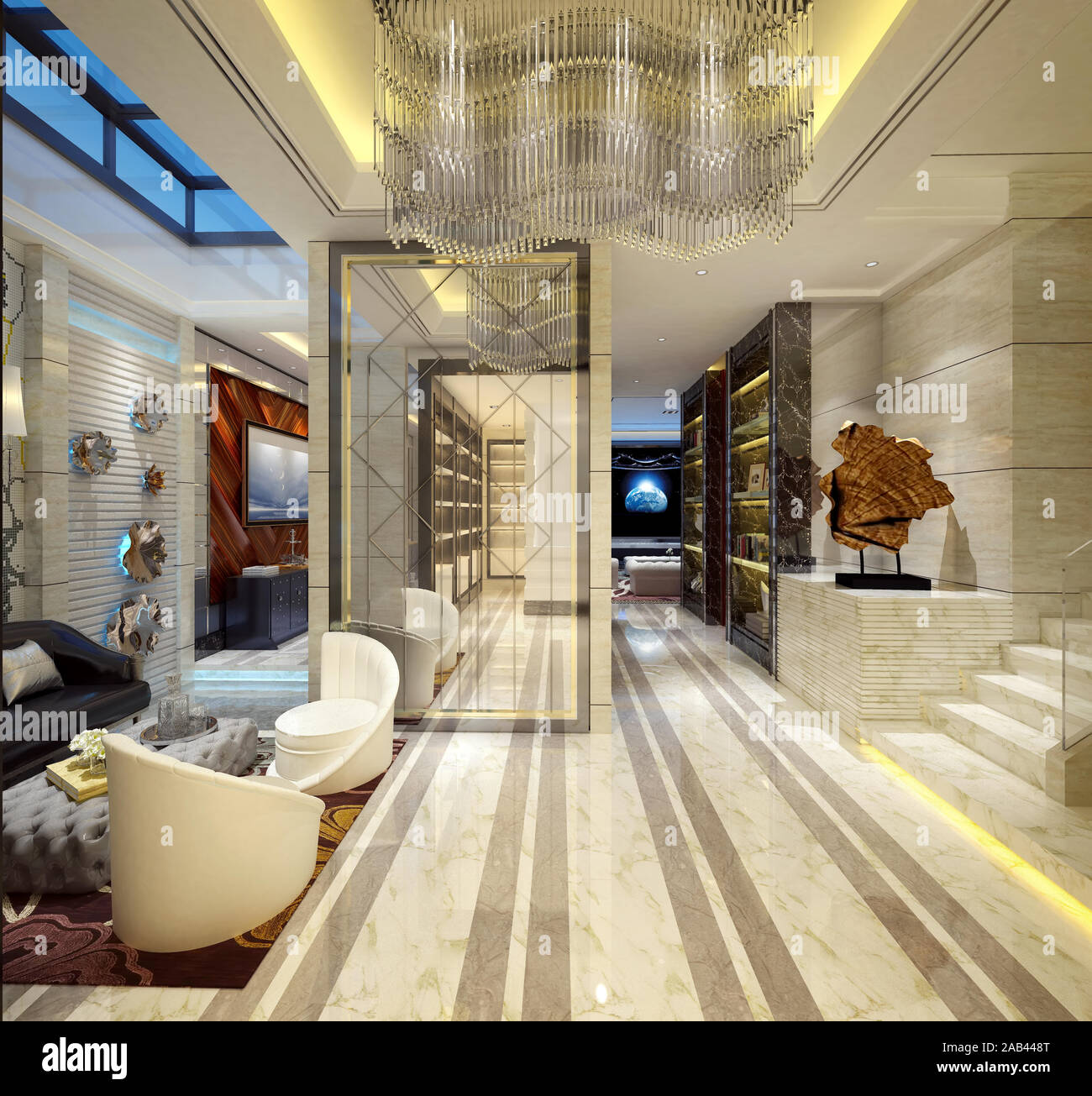 Modern living room interior design new home architecture hi-res stock ...