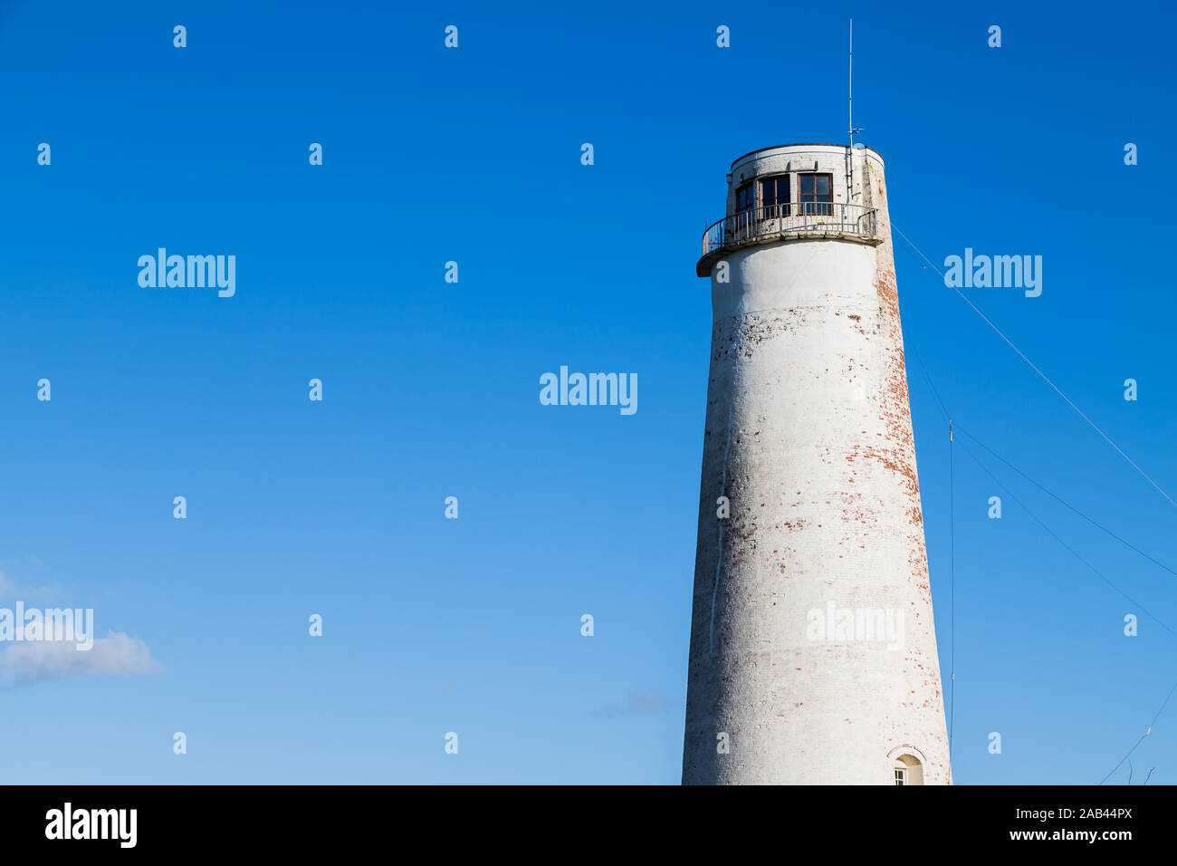 Close up of Leasowe Lighthouse on the Wirral captured in November 2019 ...
