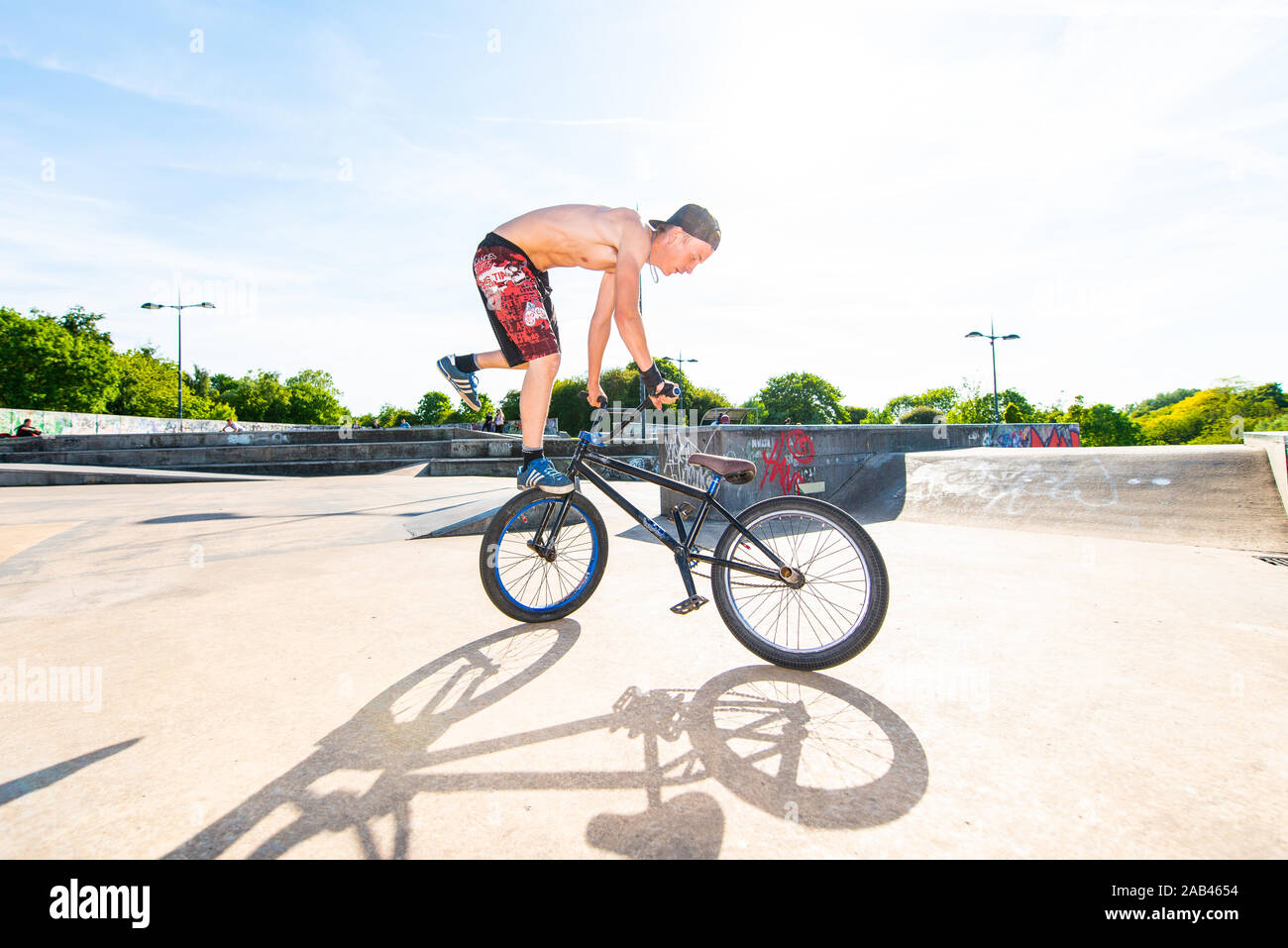 Pro, Professional BMX riders compete in a annual competition at the ...