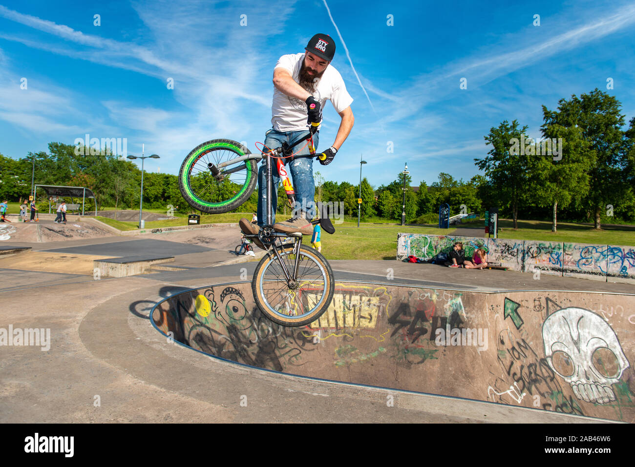 Pro, Professional BMX riders compete in a annual competition at the ...
