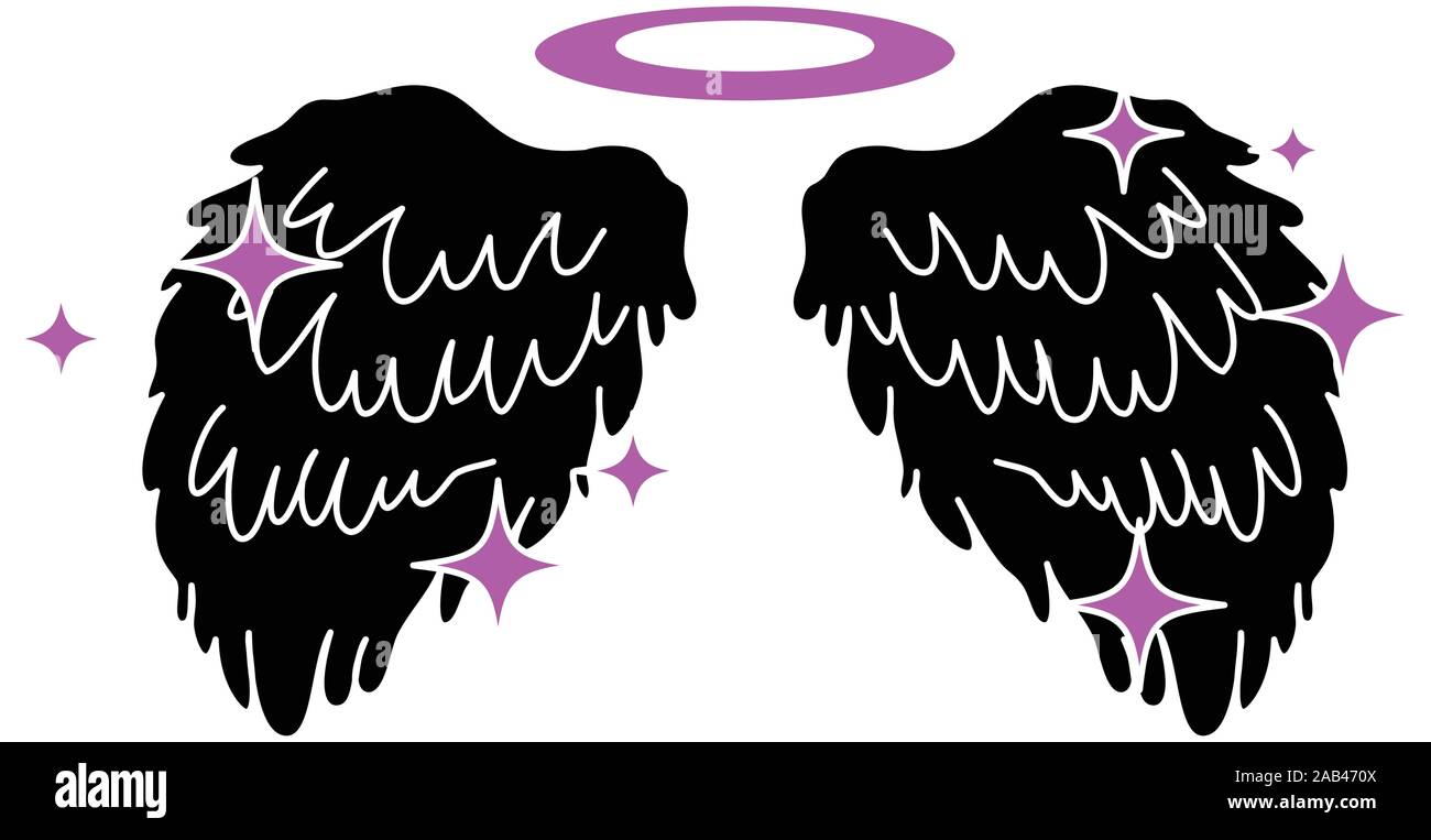 Glitter angel wings Cut Out Stock Images & Pictures - Alamy