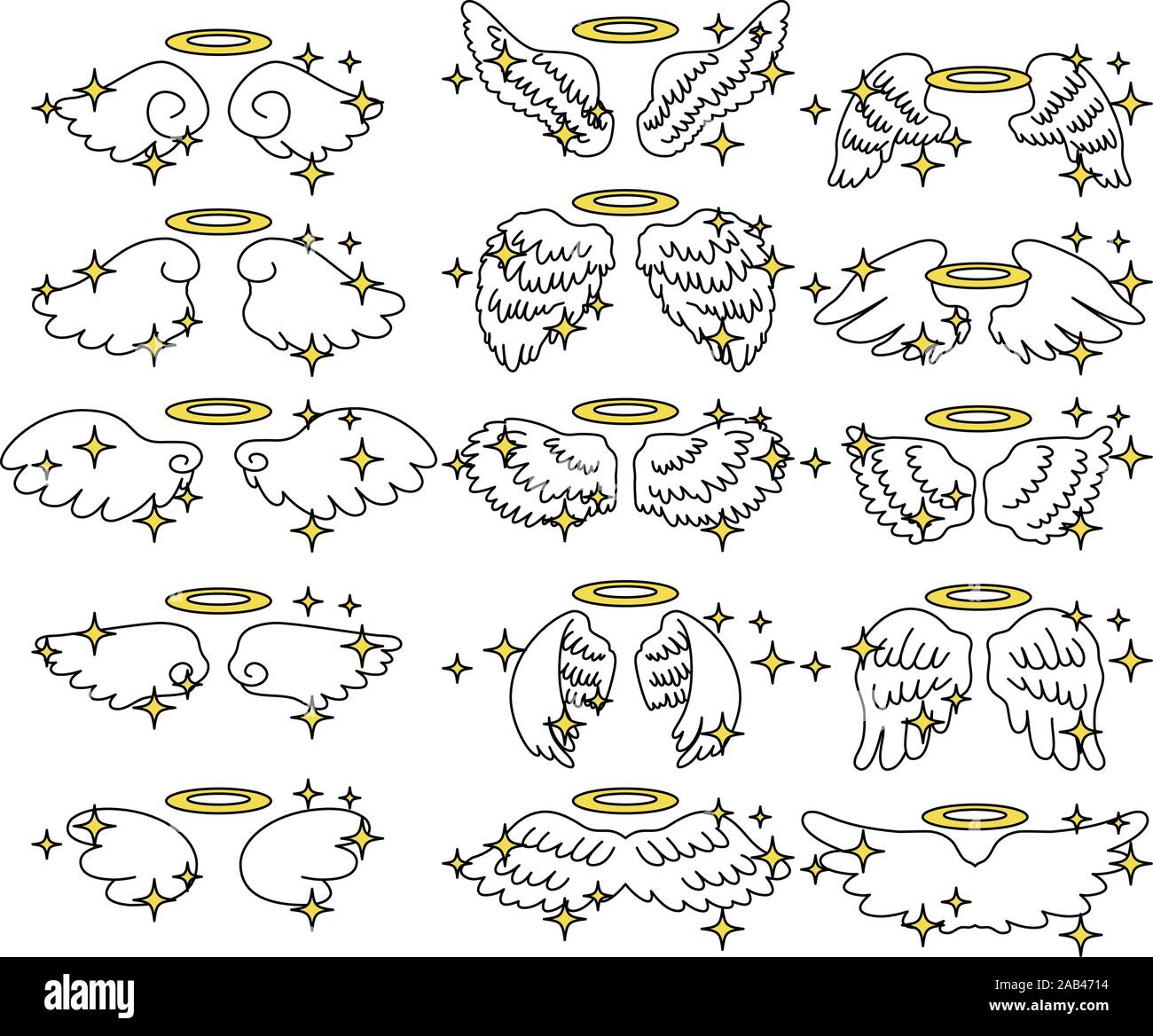 Glitter angel wings Cut Out Stock Images & Pictures - Alamy