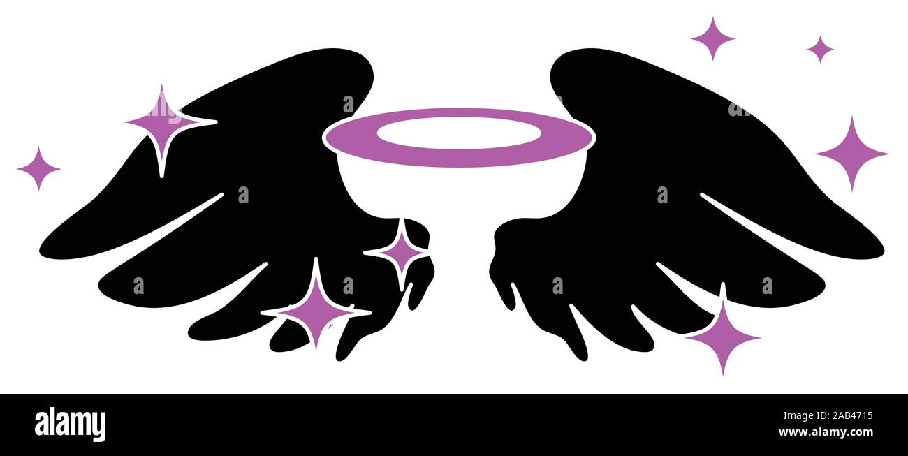 Glitter angel wings Cut Out Stock Images & Pictures - Alamy