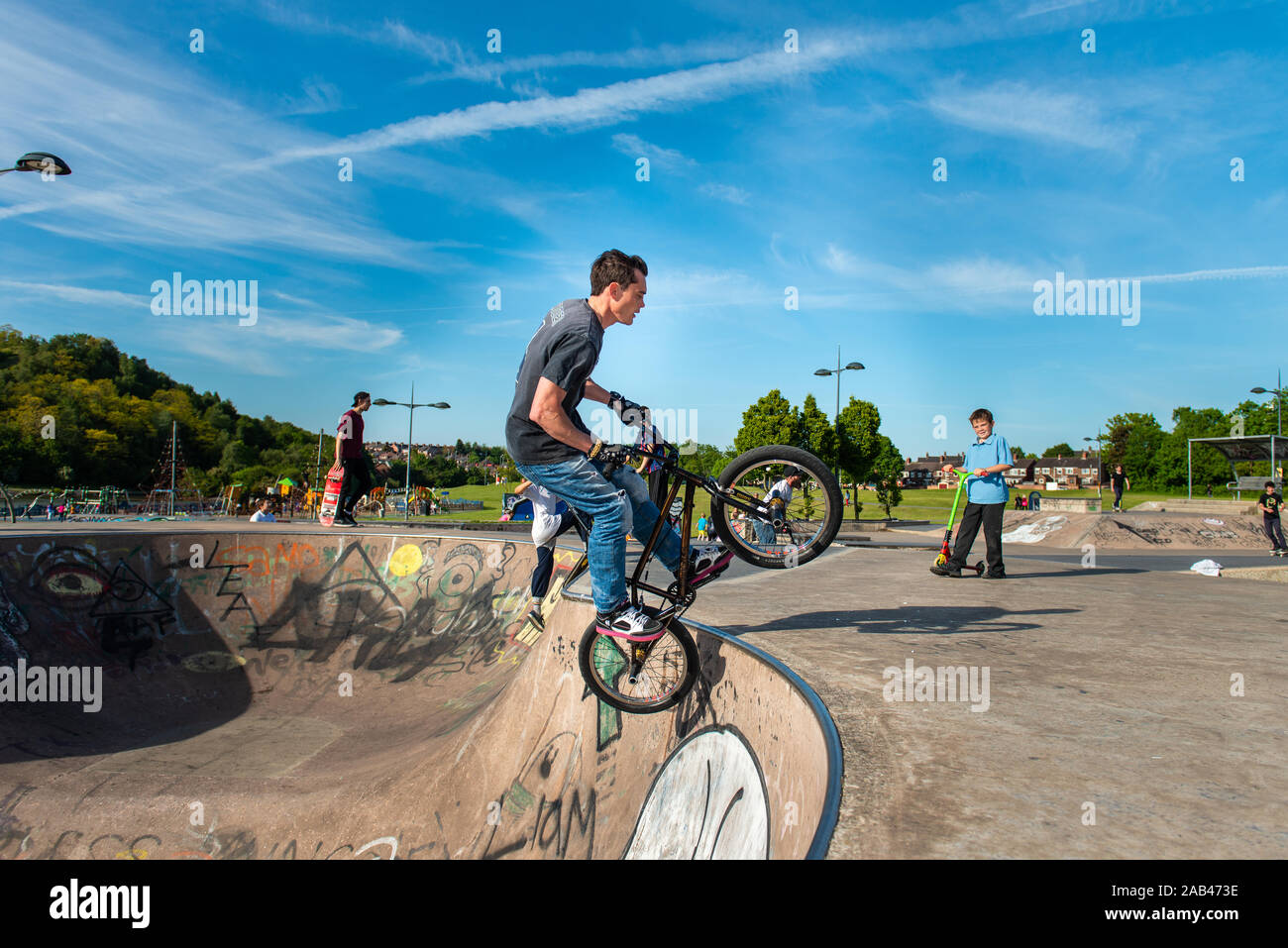 Pro, Professional BMX riders compete in a annual competition at the ...