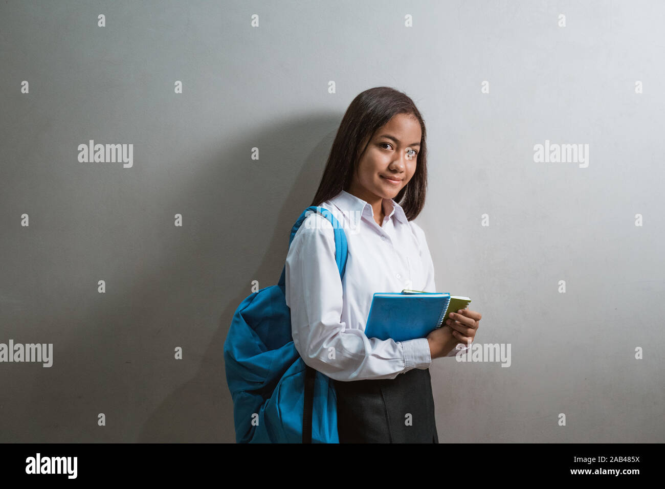 female junior high school student wearing uniform Stock Photo - Alamy