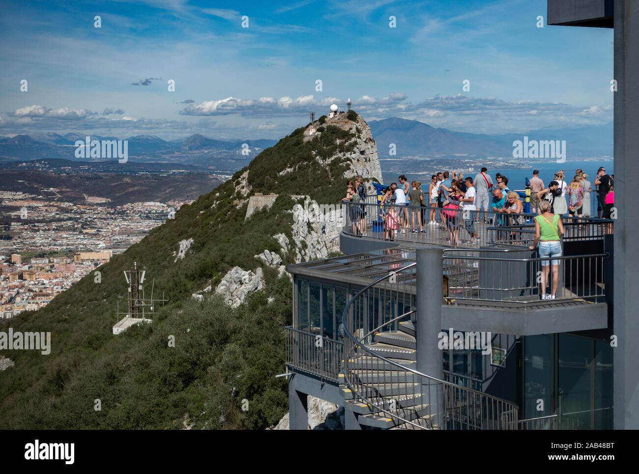 Observation platforms at the Rock of Gibraltar Stock Photo - Alamy