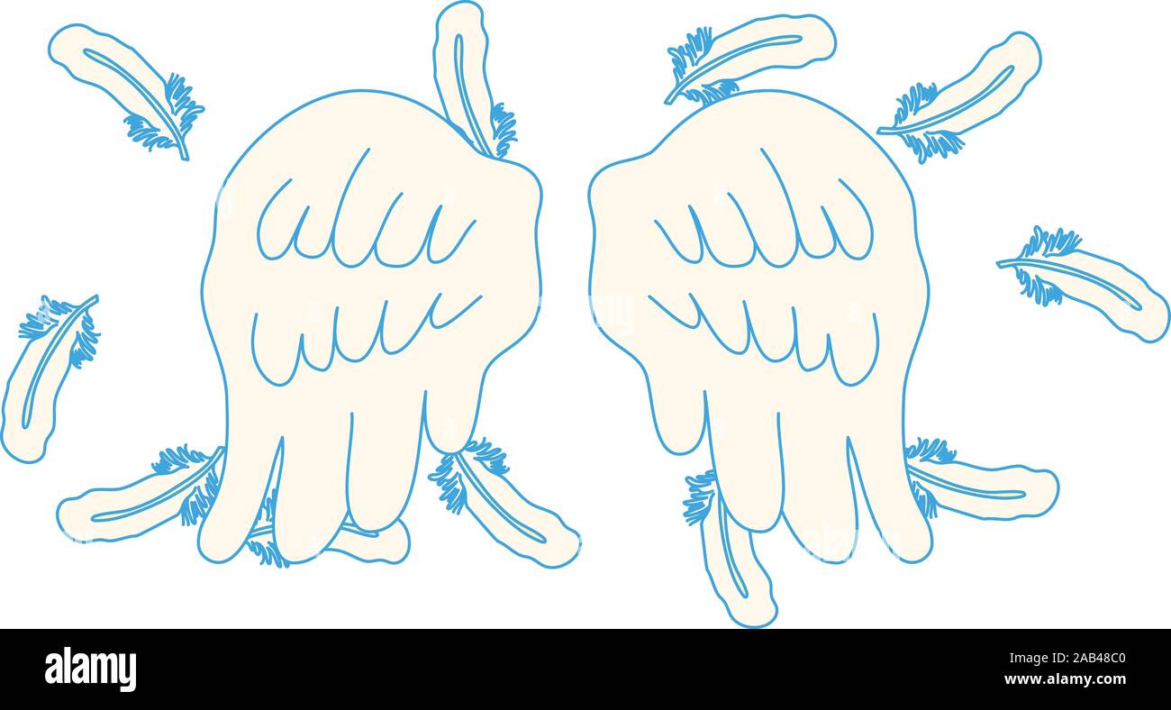 Fluttering feathers Stock Vector Images - Alamy