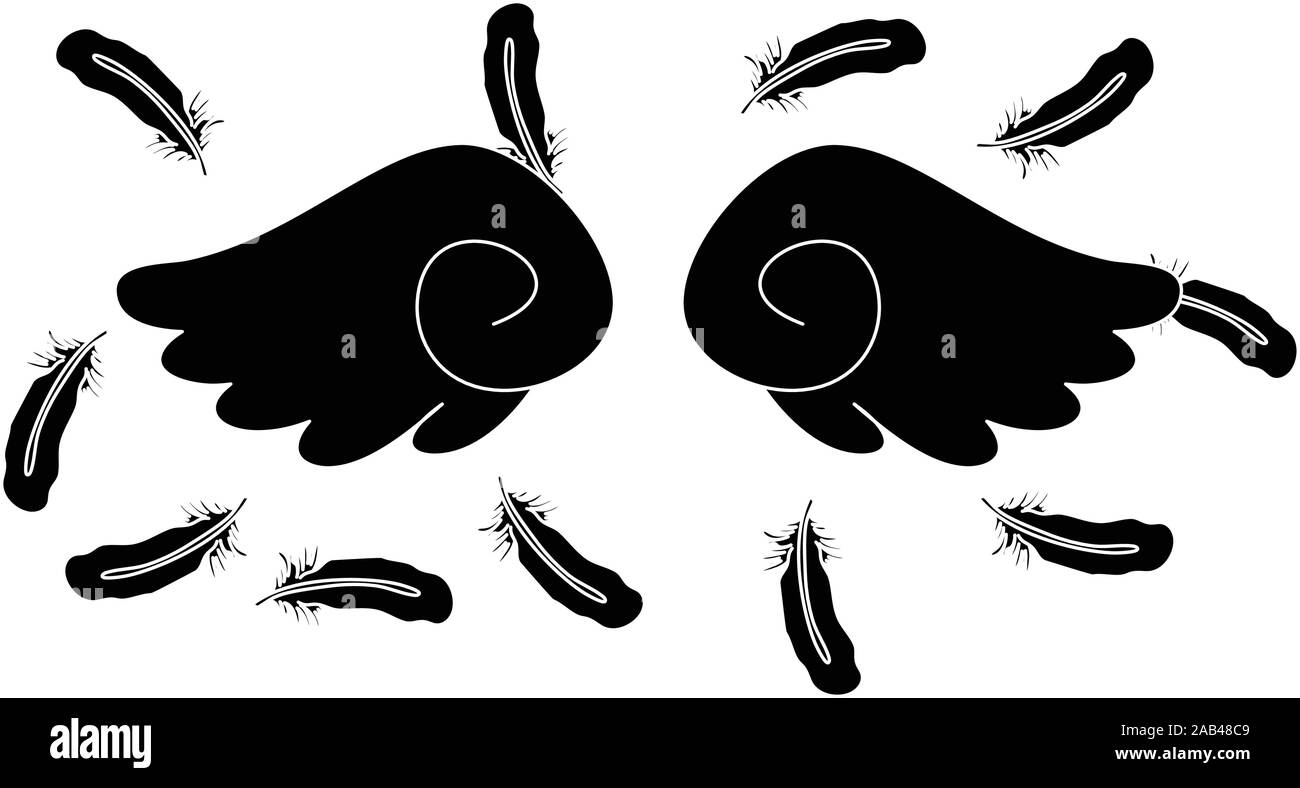 Fluttering feathers Stock Vector Images - Alamy