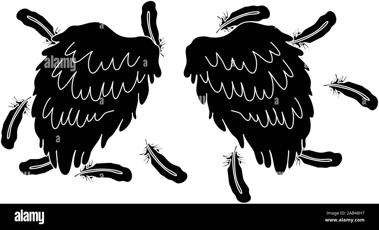 Fluttering feathers Stock Vector Images - Alamy