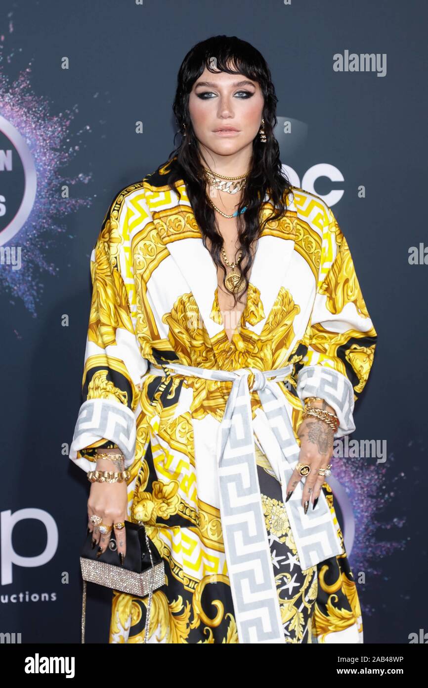 Los Angeles, USA. 24th Nov 2019. Kesha attends the 2019 American Music ...