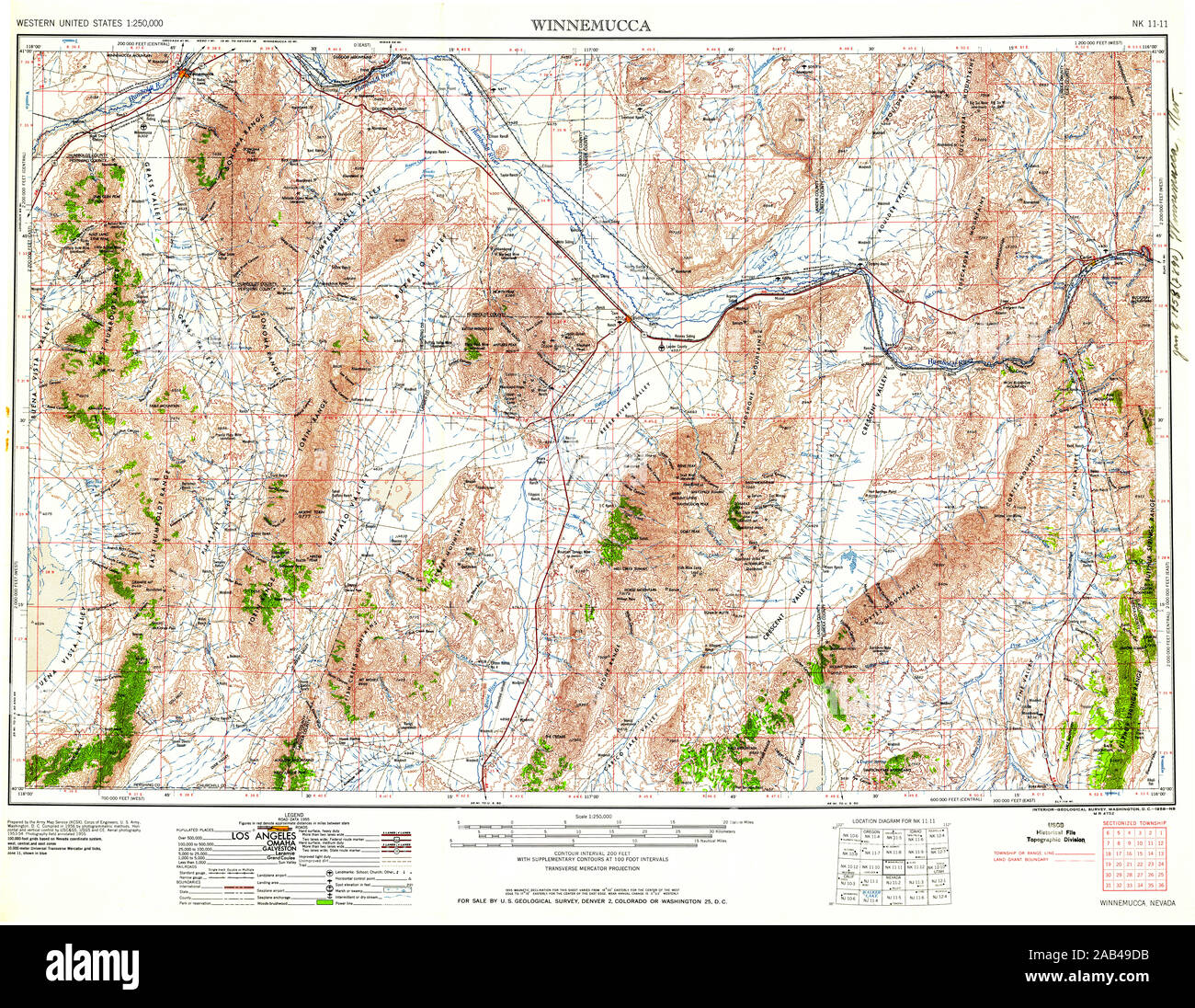 Winnemucca map Cut Out Stock Images & Pictures - Alamy