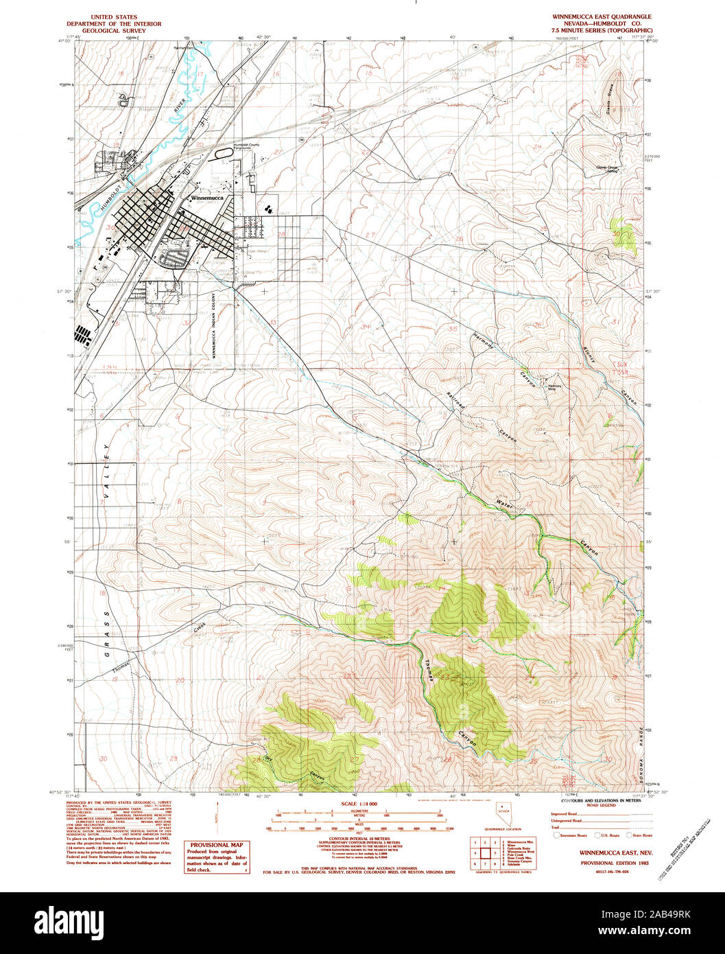 Map of winnemucca hi-res stock photography and images - Alamy