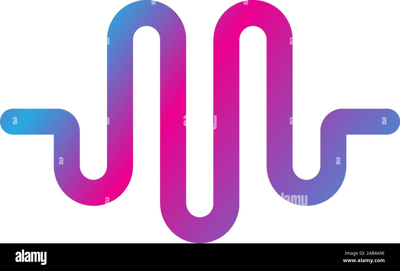 Rounded Wave Line Music, Audio Spectrum, Sound Equalizer Vector Stock ...