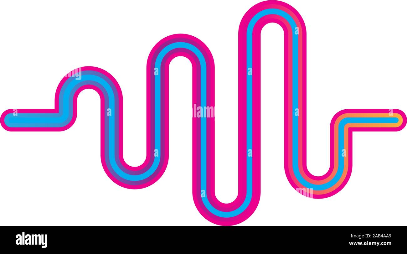 Rounded Wave Line Music, Audio Spectrum, Sound Equalizer Vector Stock ...