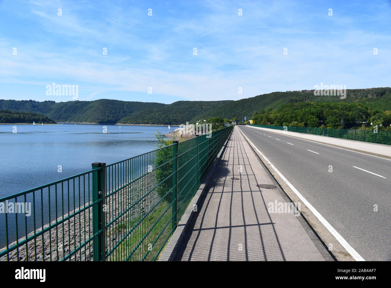 Rursee in Nationalpark Eifel, reservoir lake in summer 2019 Stock Photo ...