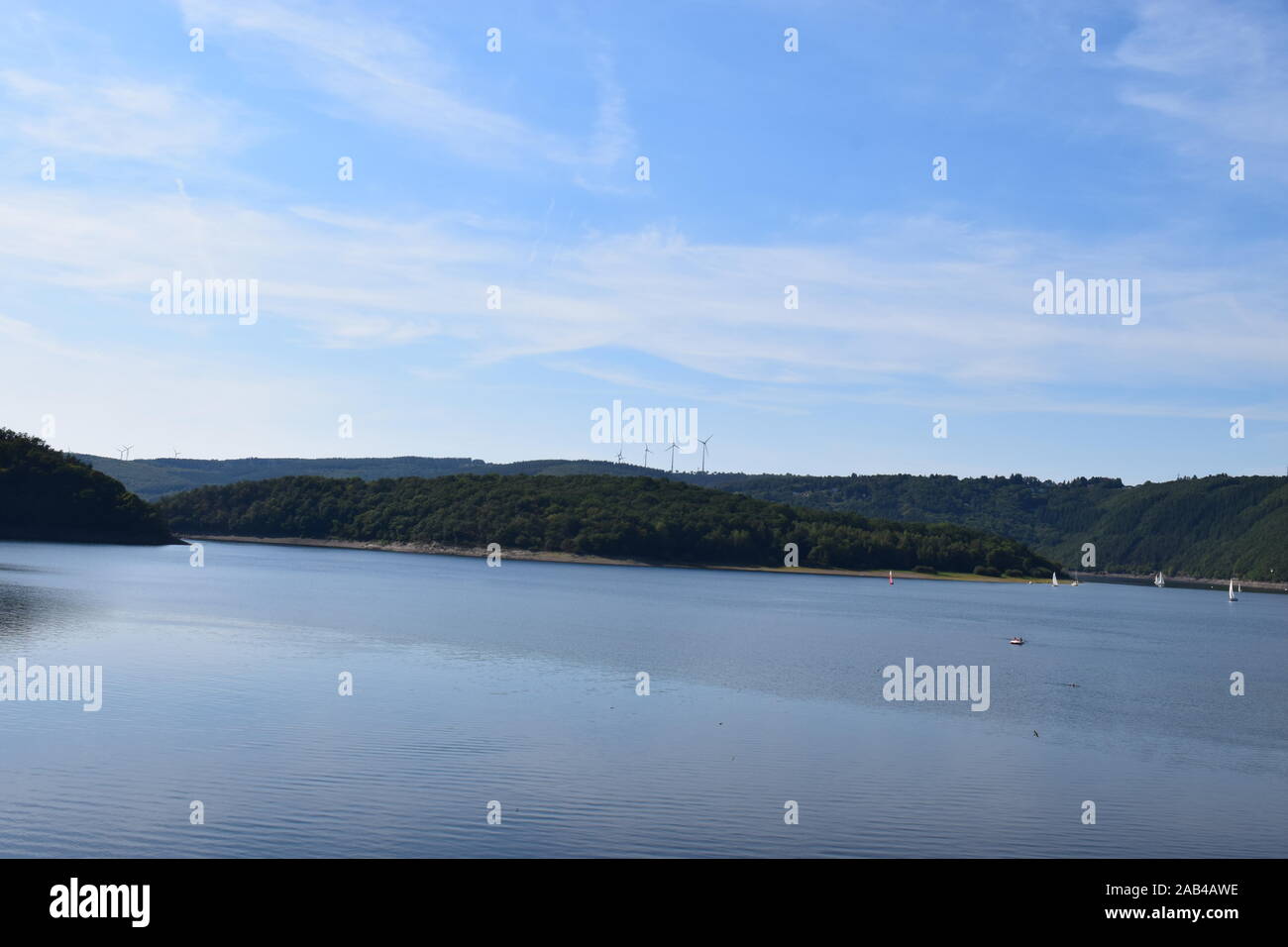 Rursee in Nationalpark Eifel, reservoir lake in summer 2019 Stock Photo ...