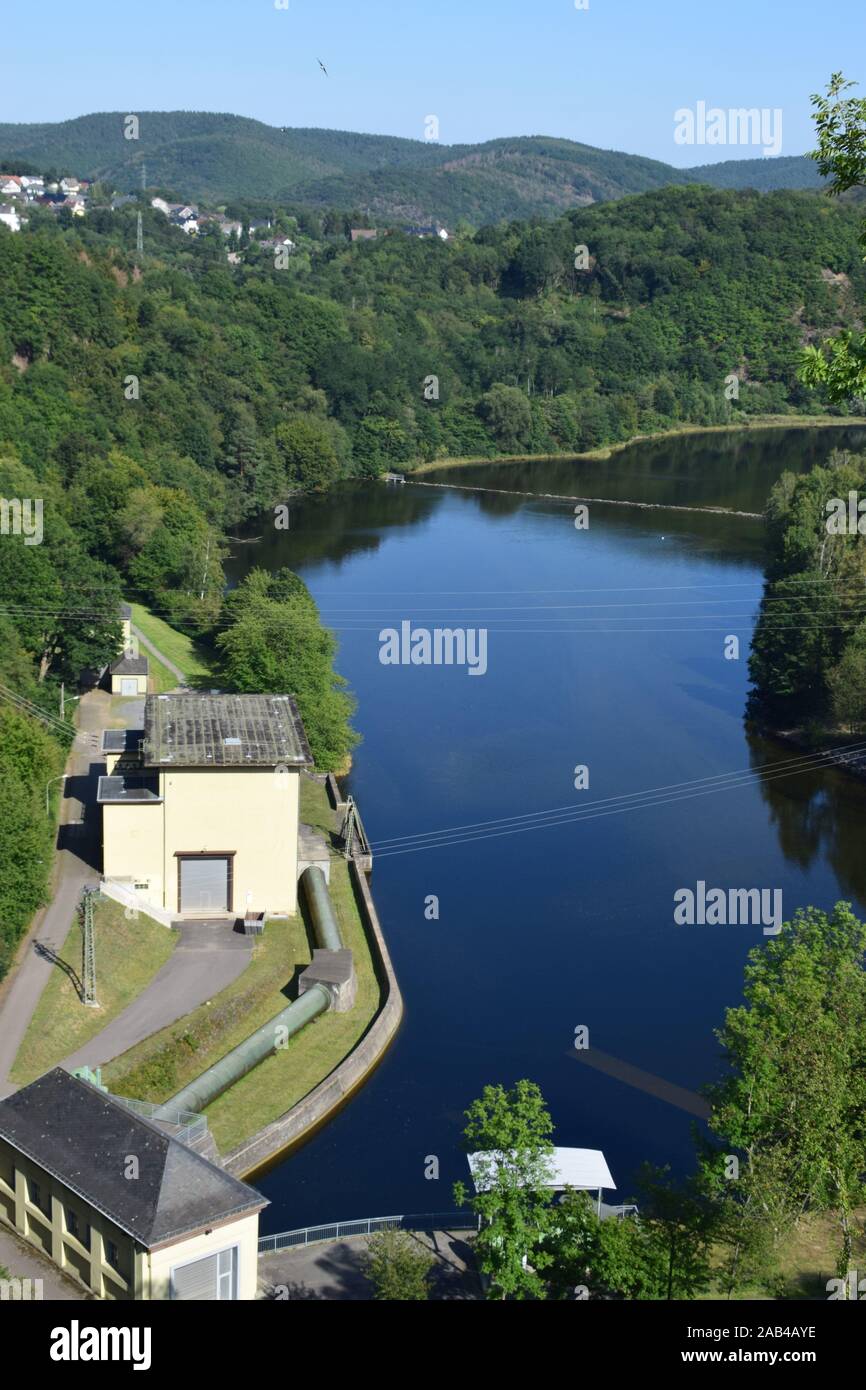 Rursee in Nationalpark Eifel, reservoir lake in summer 2019 Stock Photo ...