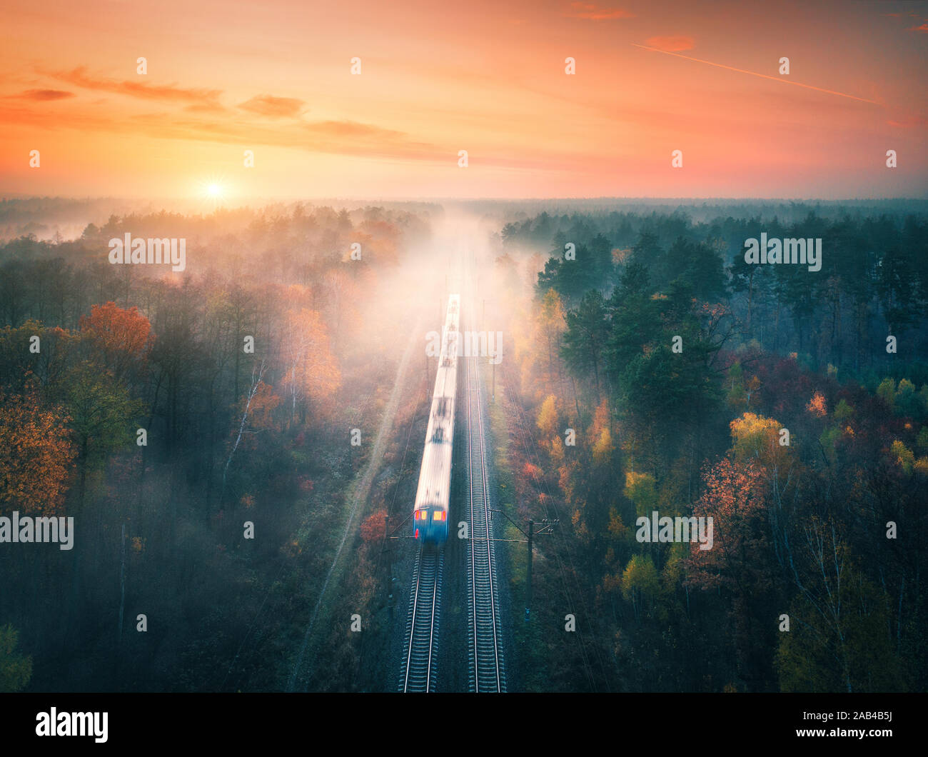 Aerial view train station hi-res stock photography and images - Alamy