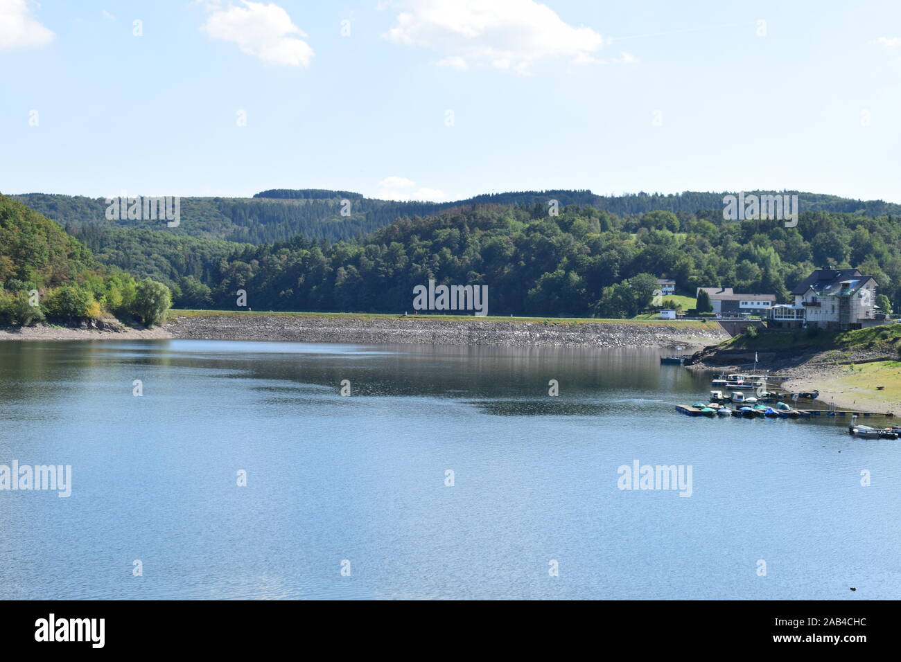 Rursee in Nationalpark Eifel, reservoir lake in summer 2019 Stock Photo ...