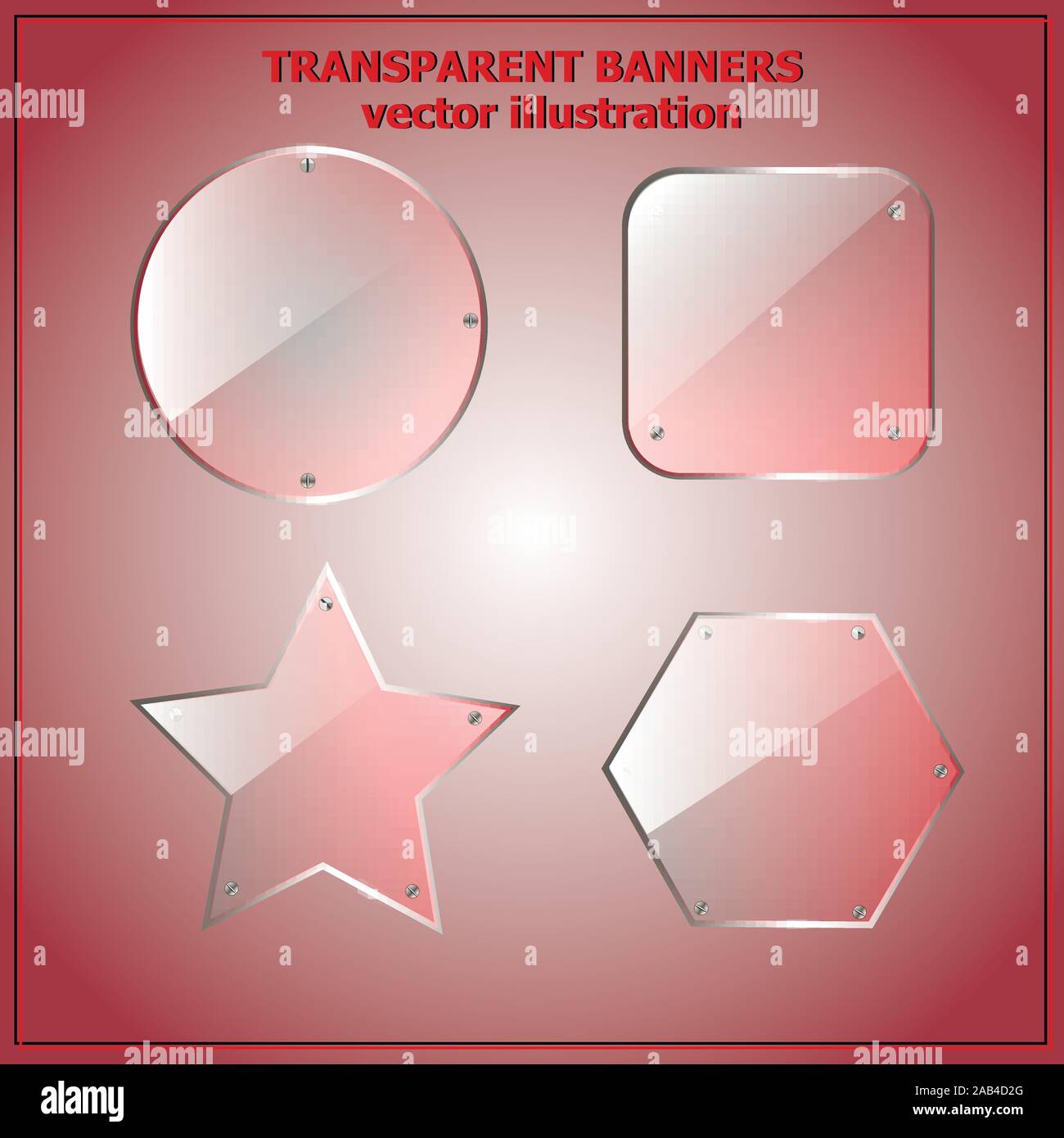 Transparent banners for design. Bright vector illustration Stock Vector ...