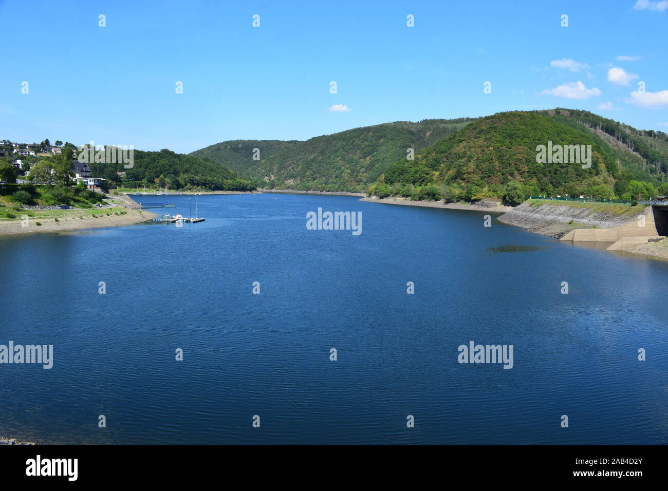 Rursee in Nationalpark Eifel, reservoir lake in summer 2019 Stock Photo ...