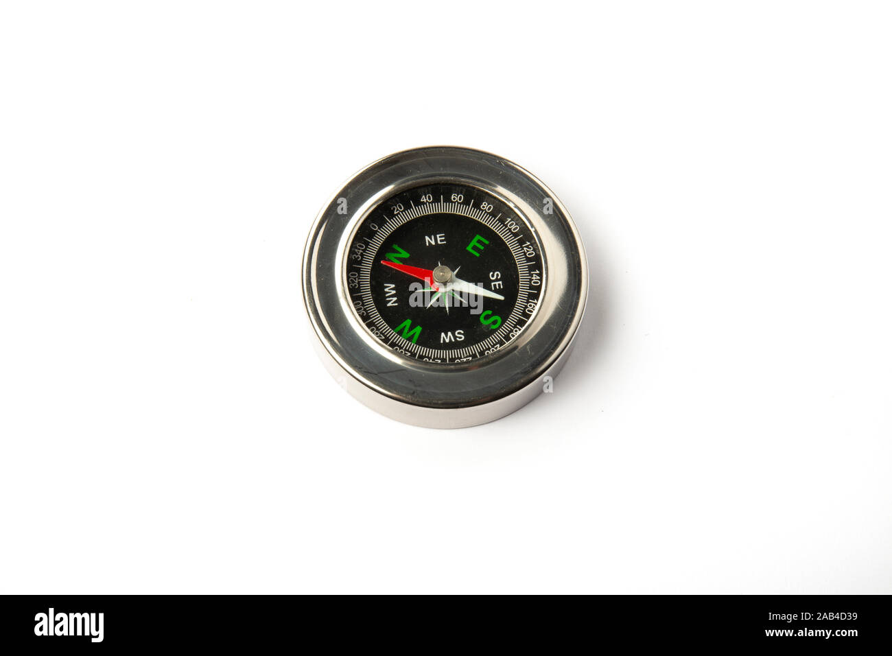 Real needle compass isolated on a white background Stock Photo - Alamy