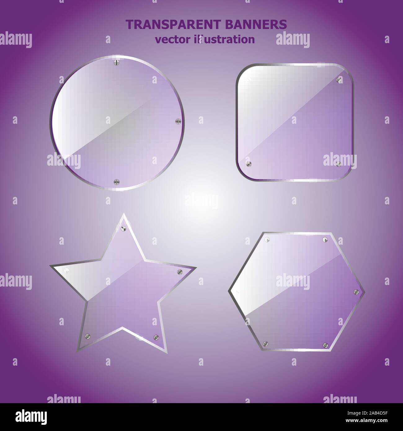 Transparent banners for design. Bright vector illustration Stock Vector ...